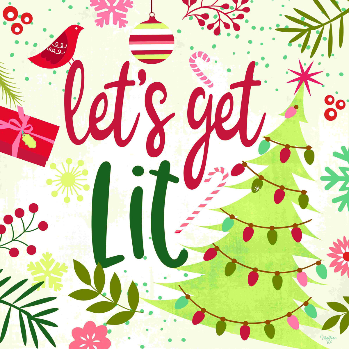 The Holiday Aisle® «Let Get Lit» par Mollie B., impression sur toile ...