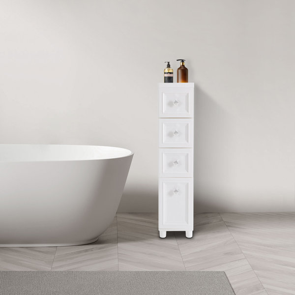 Latitude Run® Narrow Slim Storage Cabinet 4 Tier & Reviews | Wayfair