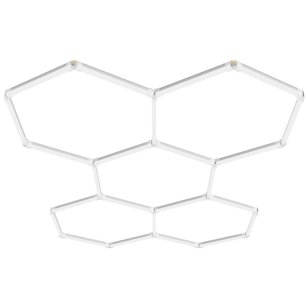 Wrought Studio™ Hexagon Garage Lights 26400LM 5 Grid Honeycomb LED Shop ...