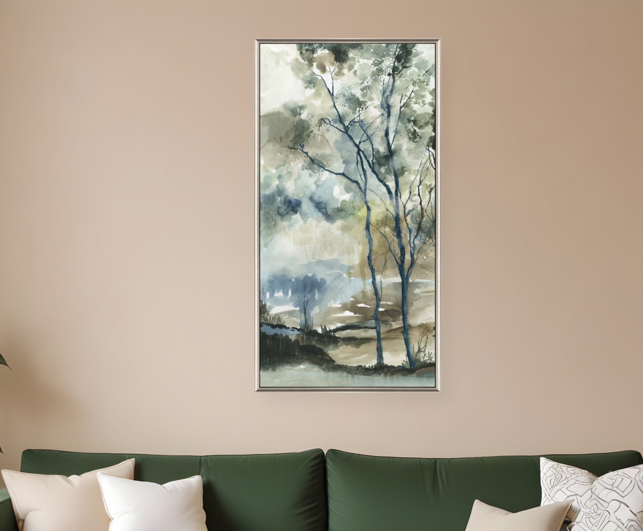 HomeRoots Forest Grove II Silver Floater Frame Print Wall Art | Wayfair