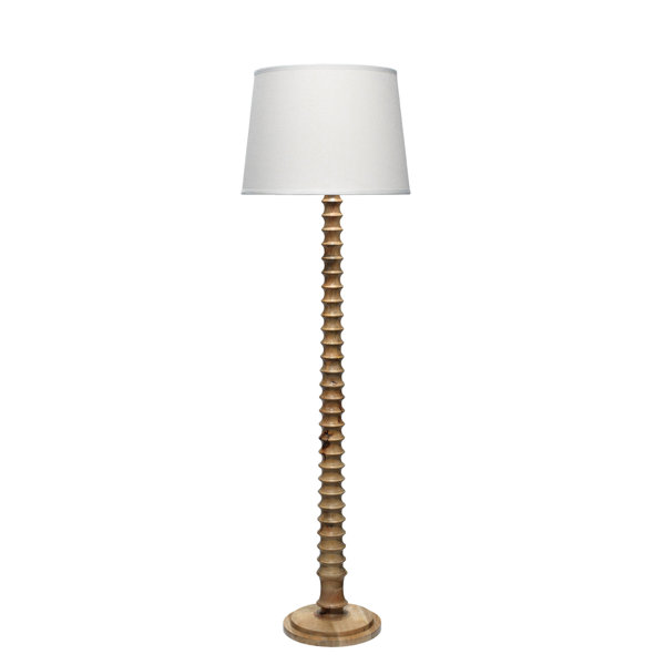 Ophelia & Co. Floor Lamp In Bleached Wood & Reviews | Wayfair