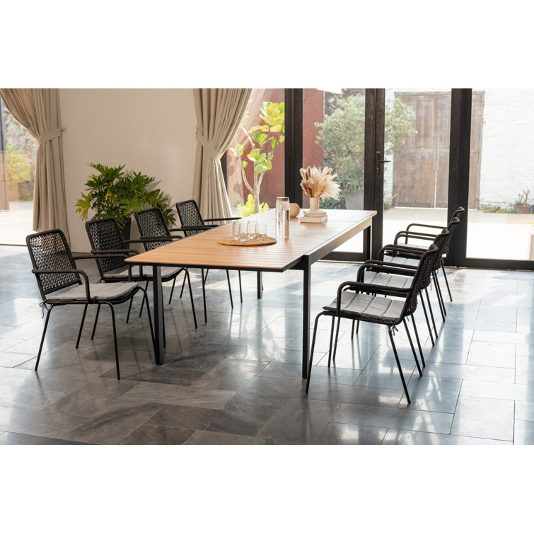 Wade Logan® Cenka Jersey Aluminum and Rope Outdoor Patio Dining Set ...