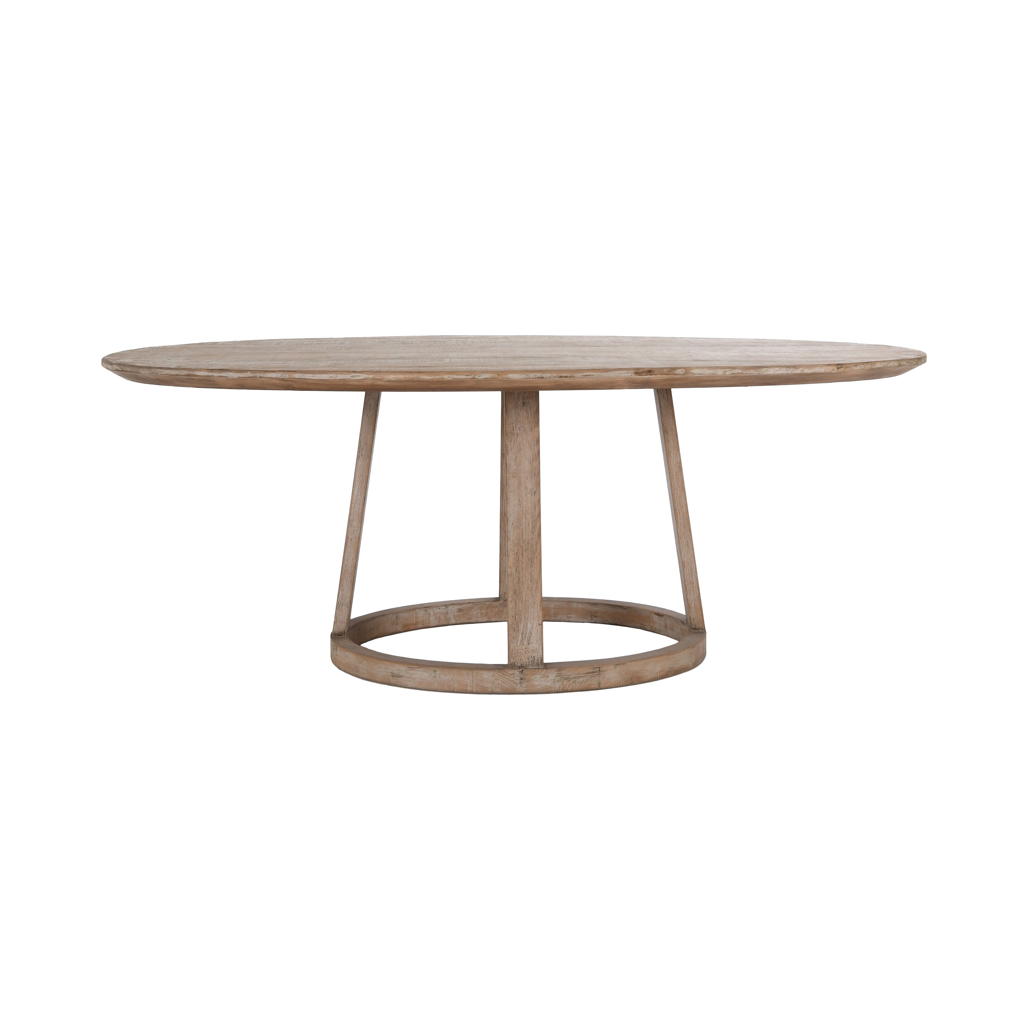 Millwood Pines Dullivan 78" Pine Solid Wood Pedestal Dining Table ...