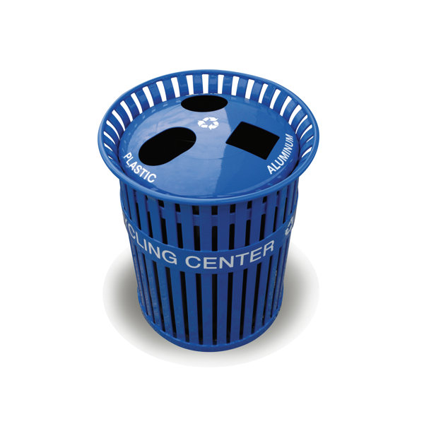 Wausau Tile Steel Open Recycling Bin - 30 Gallons - Wayfair Canada