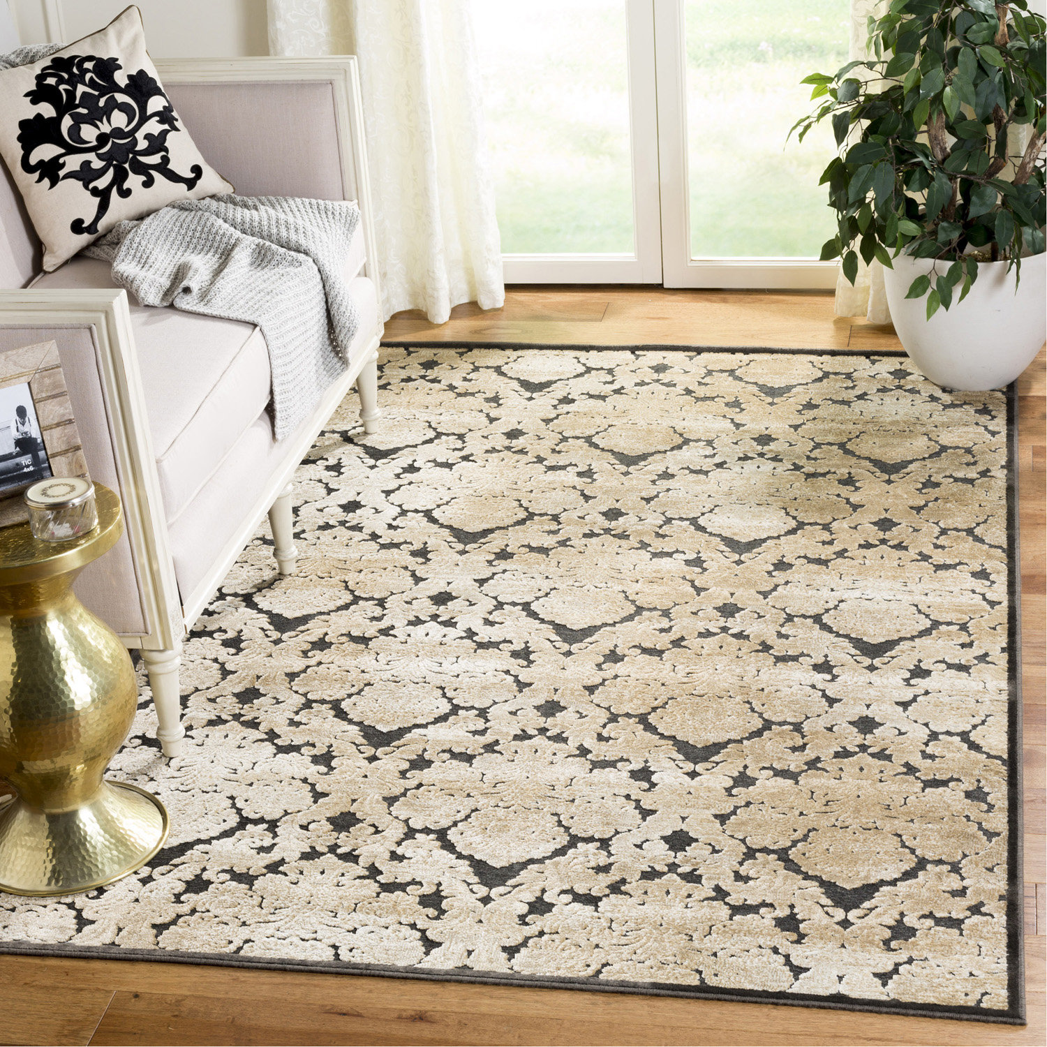 Martha Stewart Rugs Martha Stewart Viscose Damask Rug | Wayfair