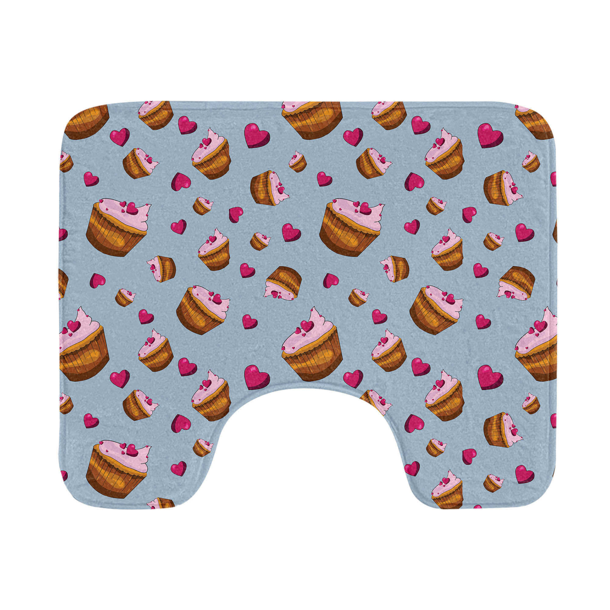 East Urban Home Cupcake Toilet Mat U-Shape Bathroom Rug 20" Multicolor ...