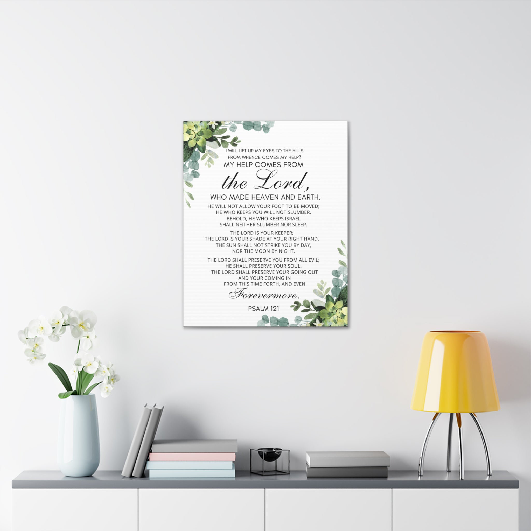 Trinx Psalm 121 My Help Comes From God Bible Verse Canvas Christian ...