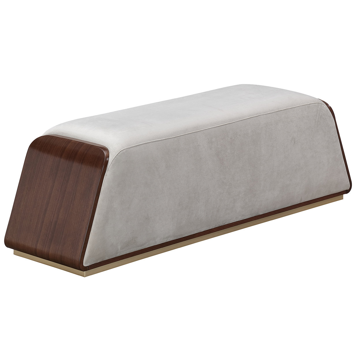 Michael Amini Houston Bench - Walnut - Wayfair Canada