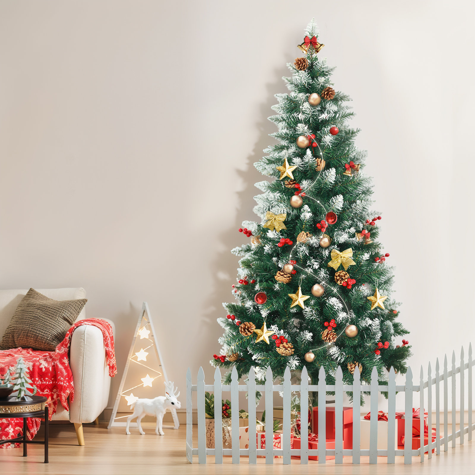 The Holiday Aisle® Cedar Holiday Tree, Artificial Christmas Tree, Ideal ...