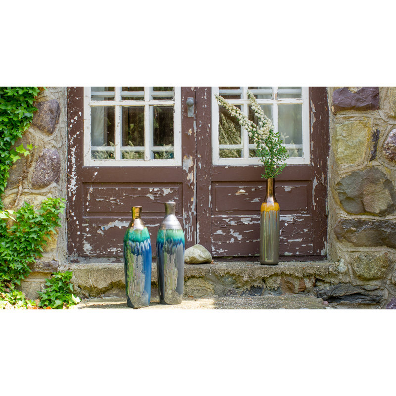 Euro Ceramica Patina Sienna Bottle Vase | Wayfair