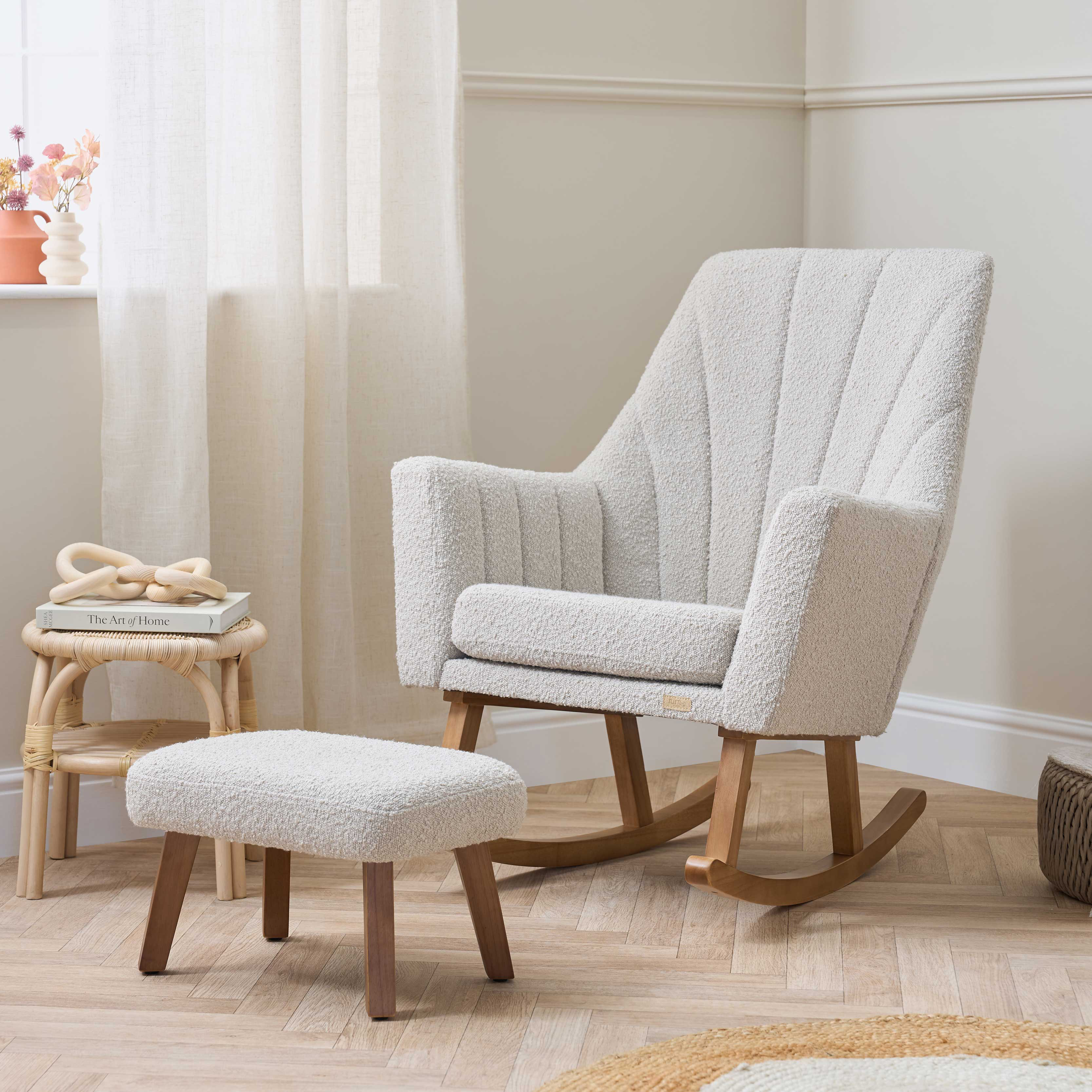 Tutti Bambini Jonah Luxe Rocking Chair & Foot Stool - Boucle | Wayfair.ie