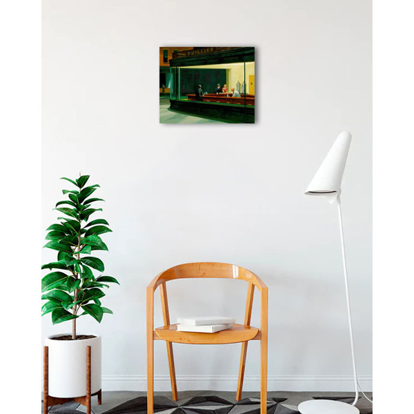 Lark Manor™ Miko 'Nighthawks Phillies' by Edward Hopper Painting Print ...