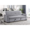 Latitude Run® Convertible Sofa With Hidden Storage Cup Holders Charging ...