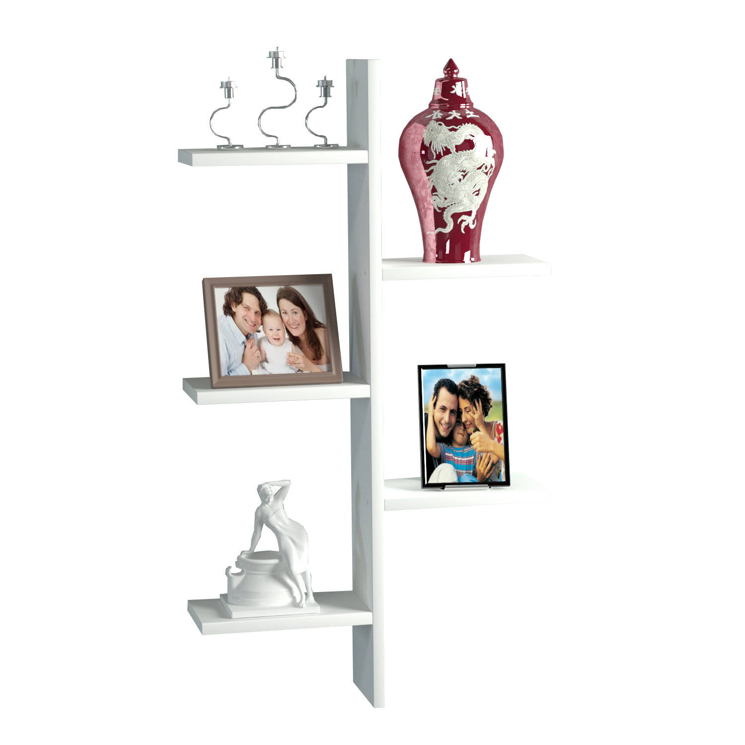 East Urban Home Lahr 5 Piece Accent Shelf with Adjustable Shelves | Wayfair