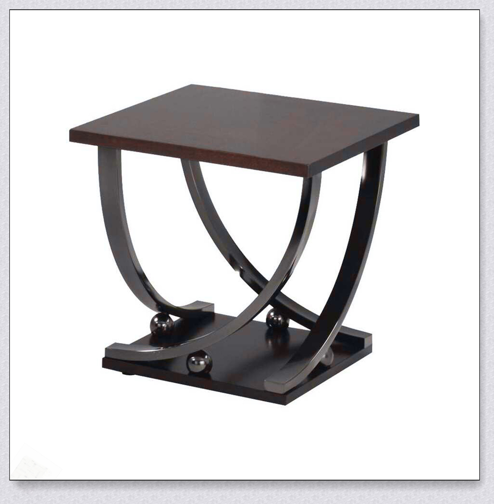 George Oliver Black Nickel End Table With Bottom Shelf, Combining ...