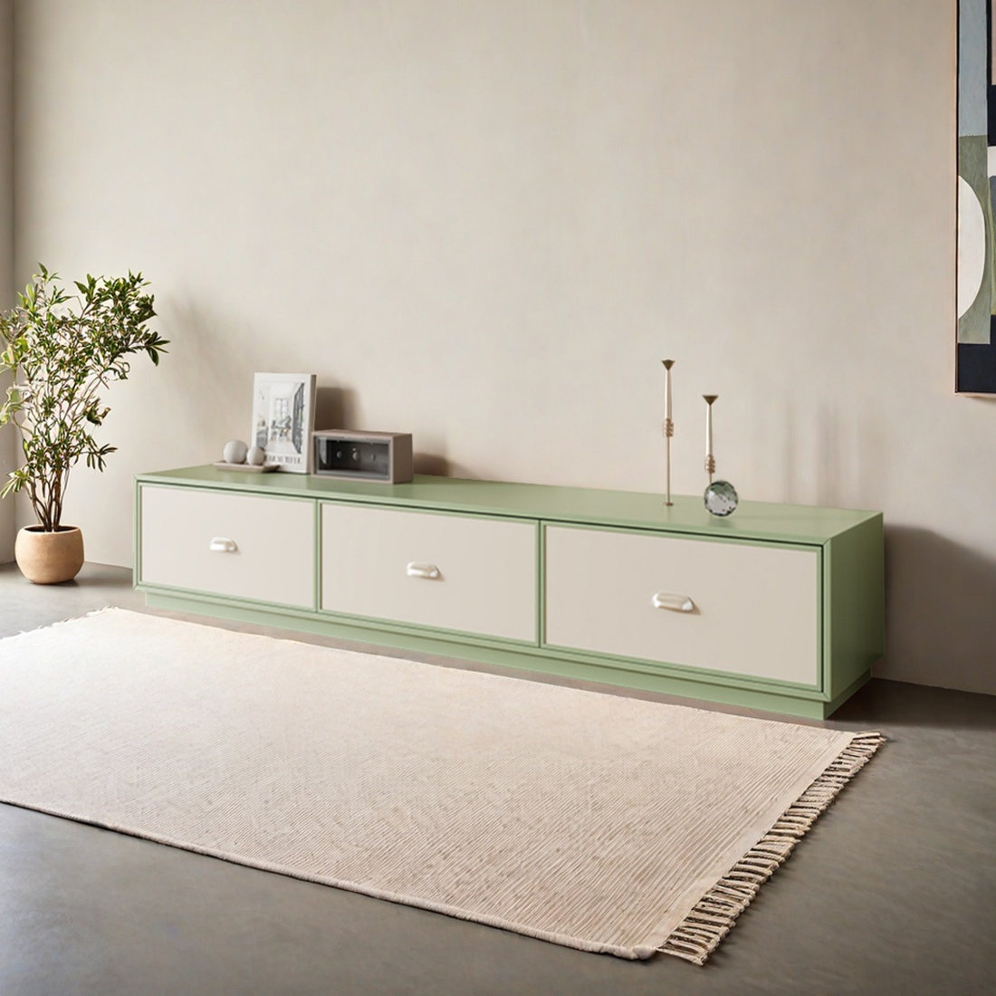 Hokku Designs Nordic Style Wood TV Stand With Closed Bottom | Wayfair