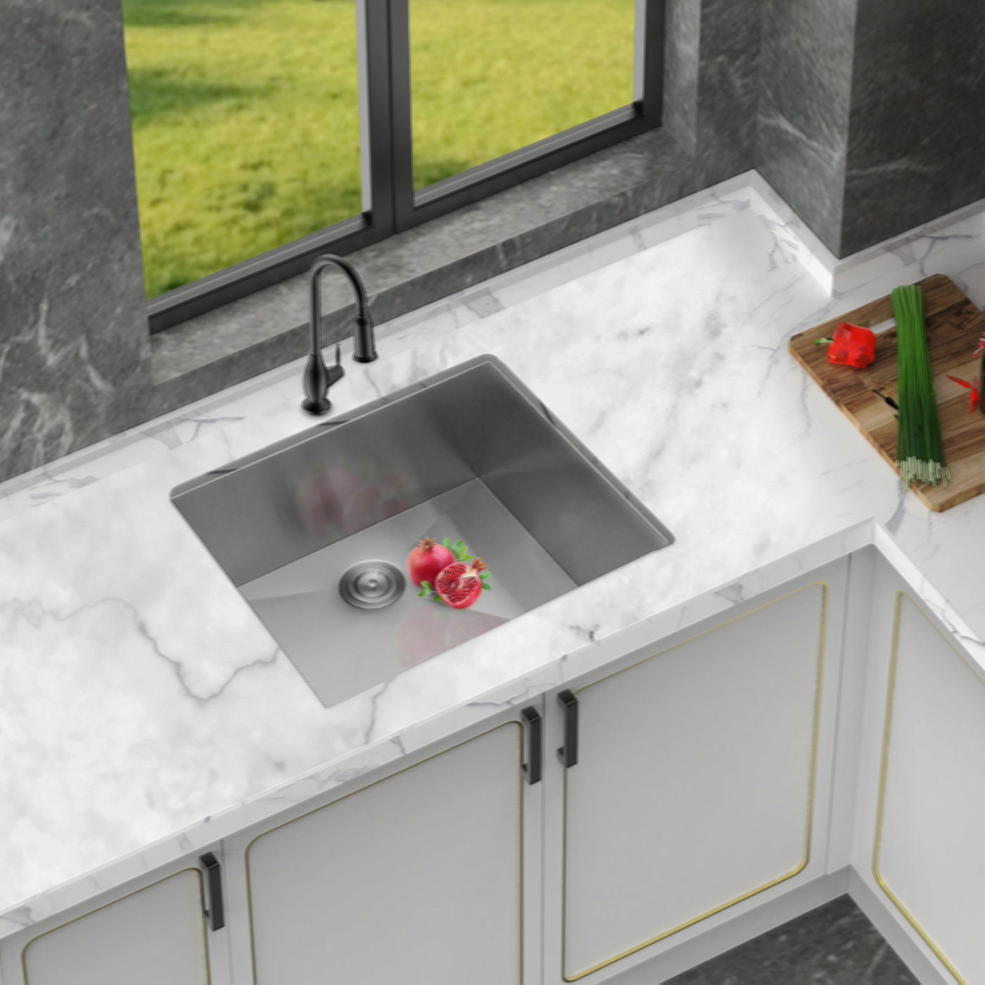 Home Decor 23 Undermount Sink - Single Bowl Stainless Steel Kitchen ...