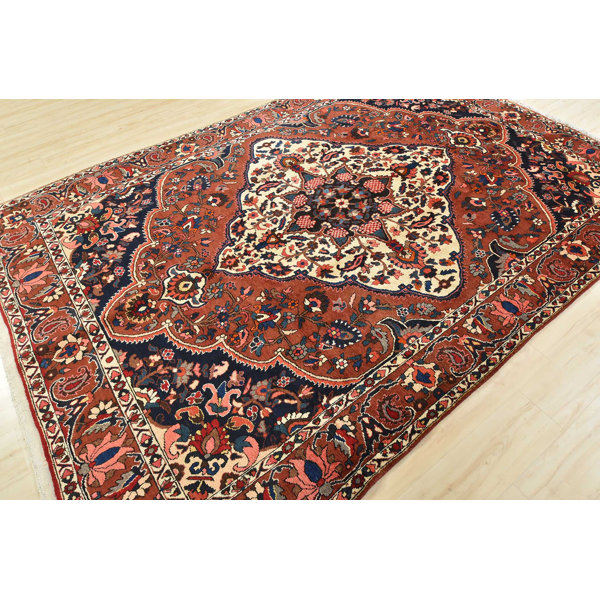 Isabelline Fronka One-of-a-Kind 7'1'' X 10'3'' 1970s Wool Area Rug Red ...