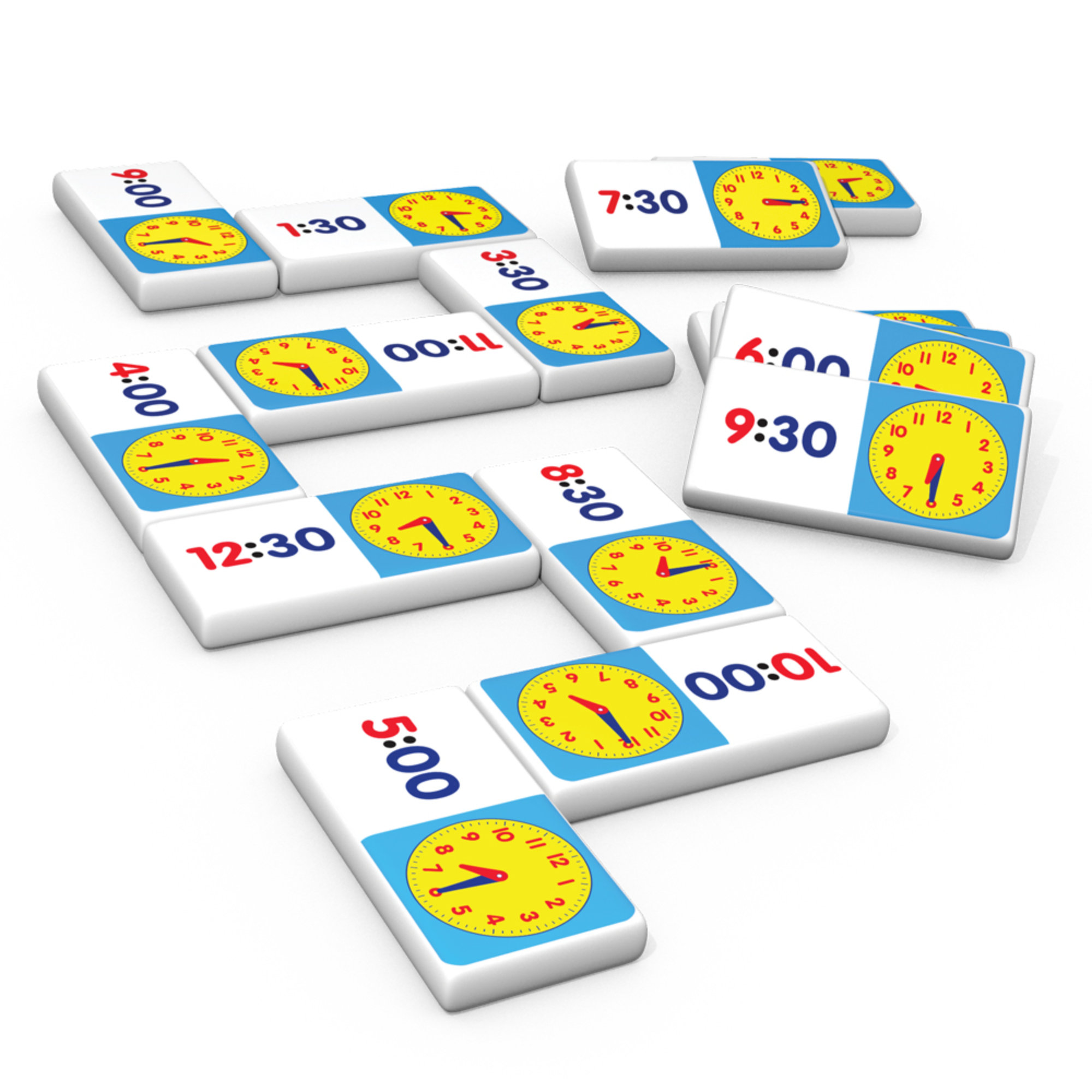 Junior Learning Time Dominoes Match and Learn Educational Learning Game ...