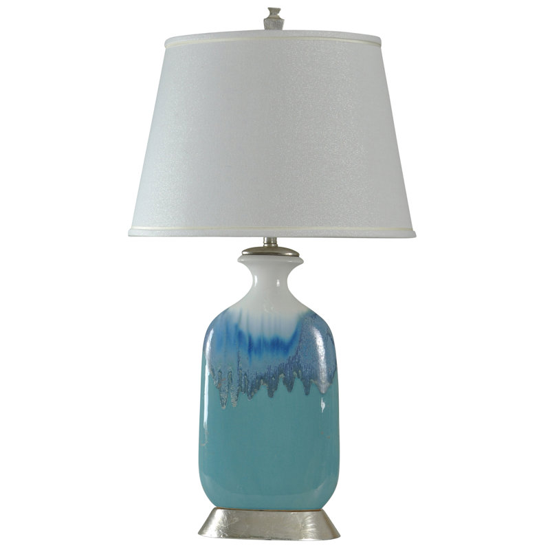 Highland Dunes Salma 36" Blue/Silver Table Lamp & Reviews | Wayfair