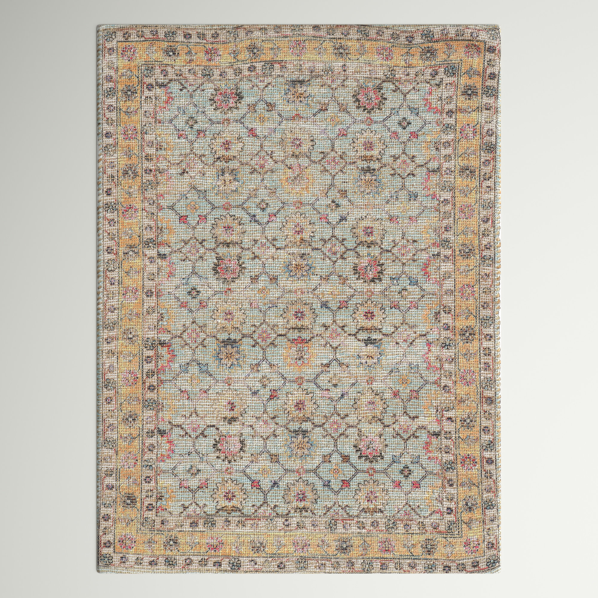 Three Posts™ Gloucester Oriental Handmade Handwoven Flatweave Beige ...