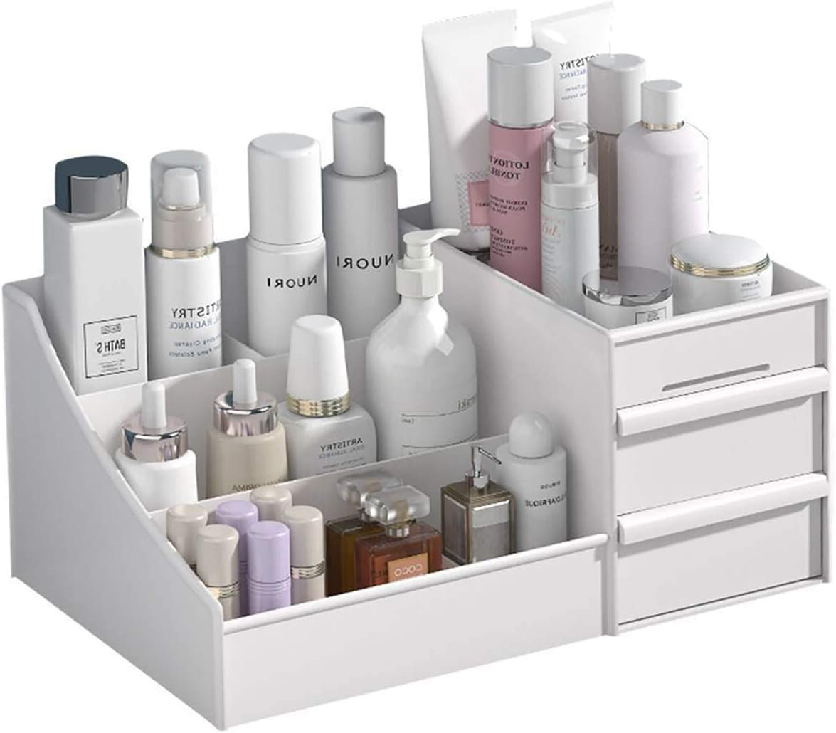 Latitude Run® Skin Care Organizer,Makeup Desk Organizer With Drawers ...
