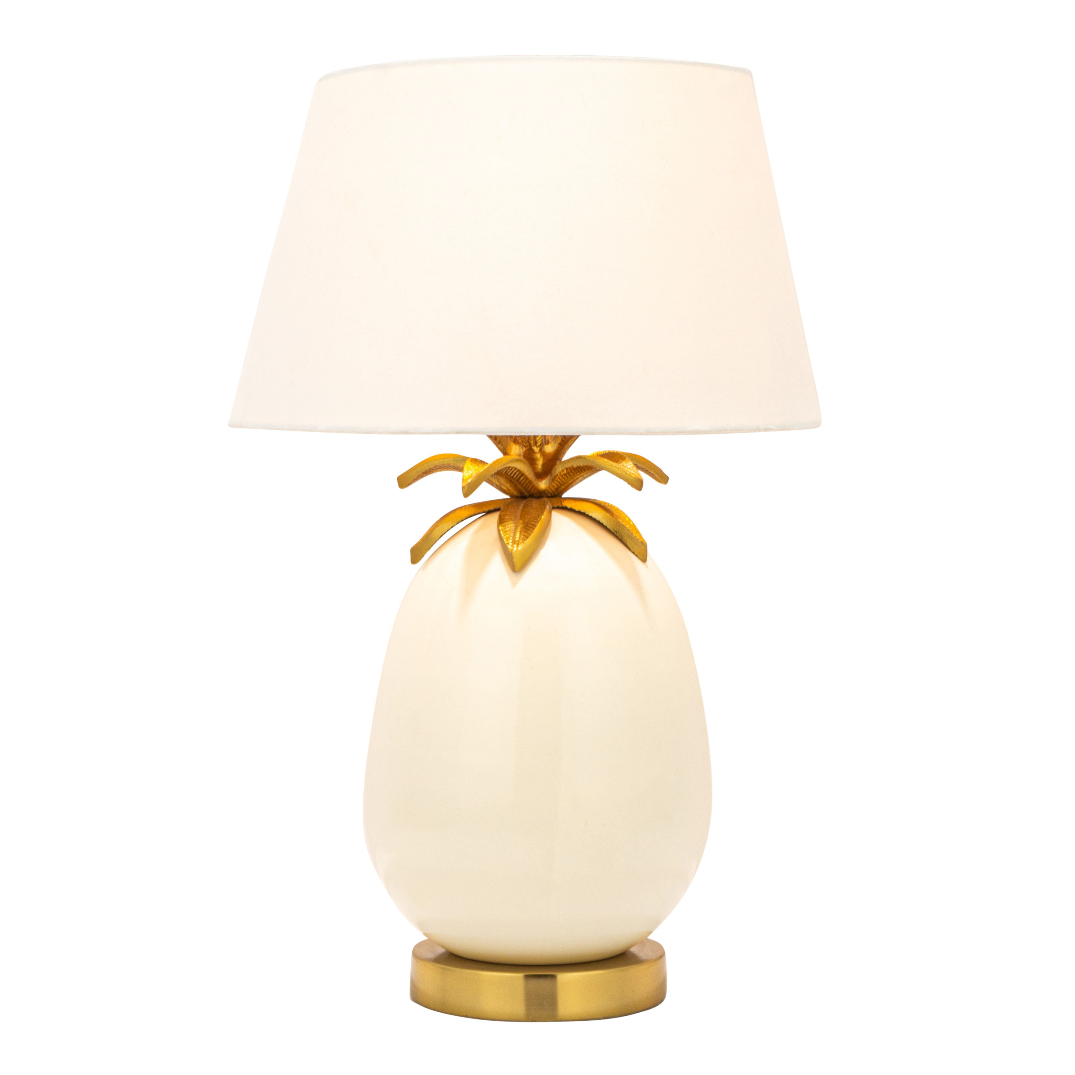 House of Hampton Tropical Metal Base Table Lamp With Pineapple Detail ...