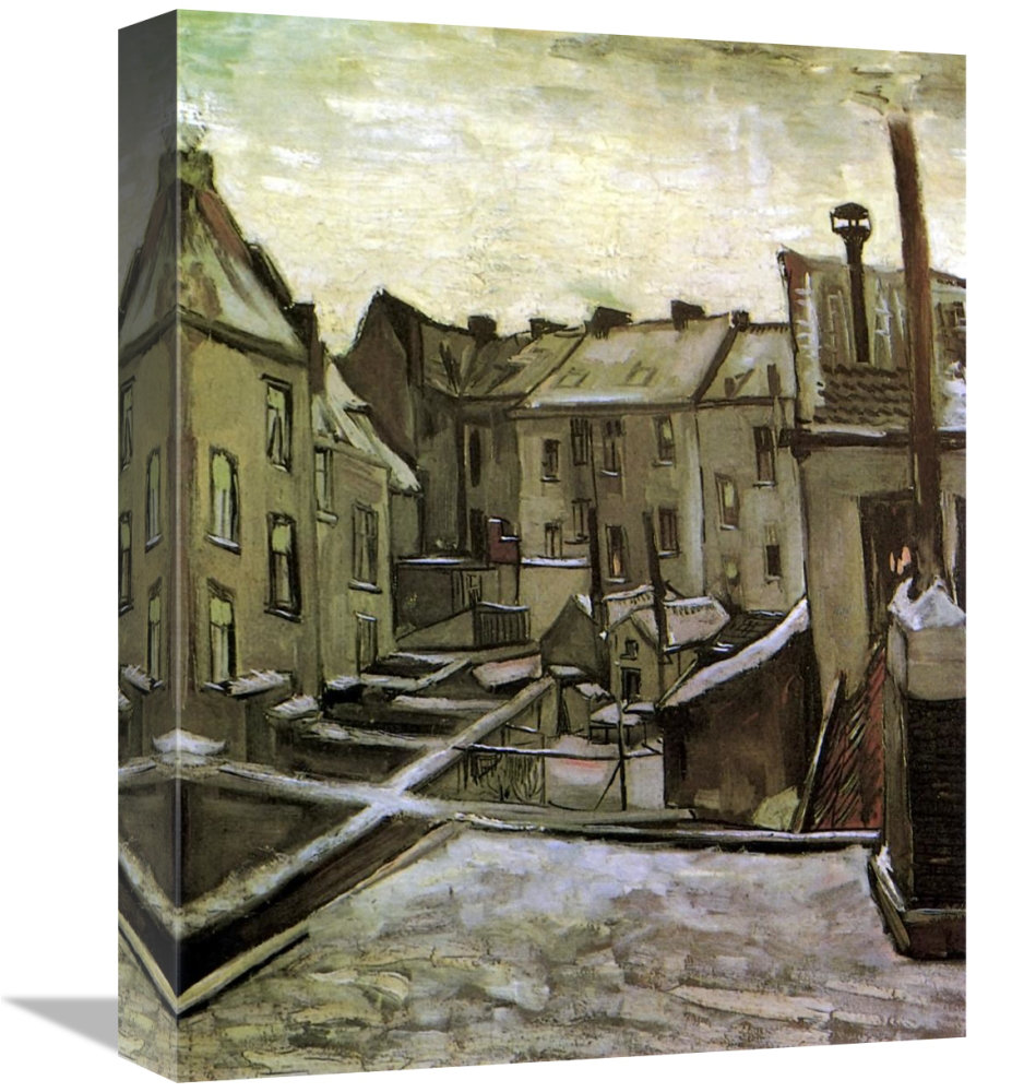 Vault W Artwork 'Backyards Old Houses Antwerp Snow' by Vincent Van Gogh ...