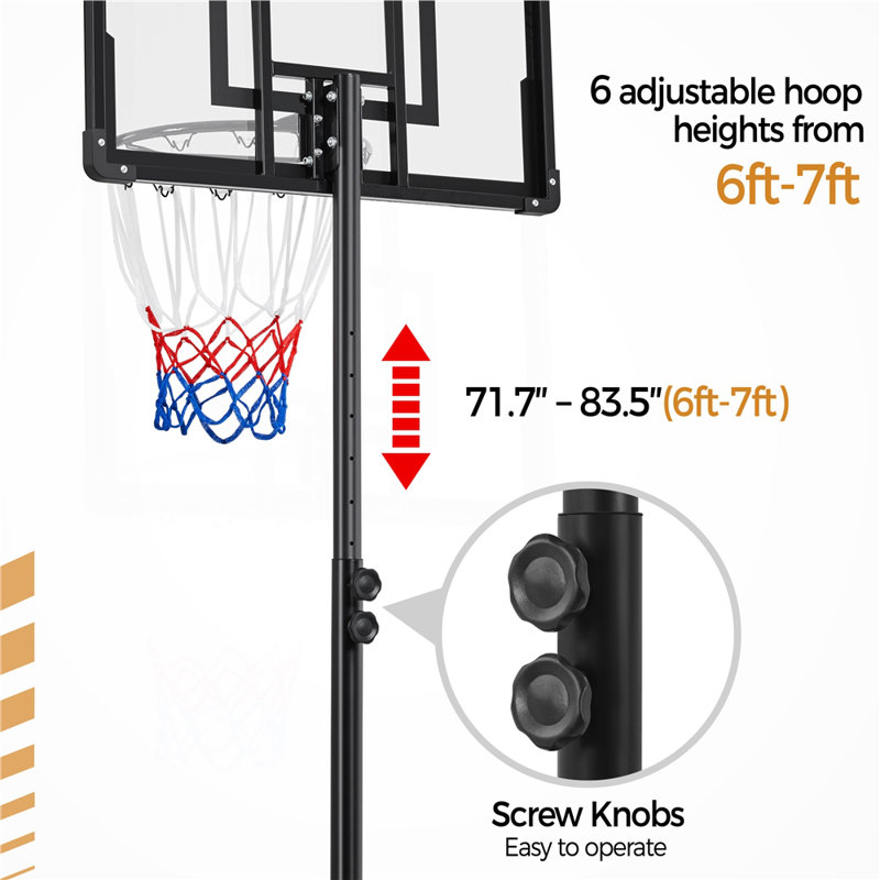 Yaheetech Adjustable Height Rust Resistant Metal Portable Full-Size ...