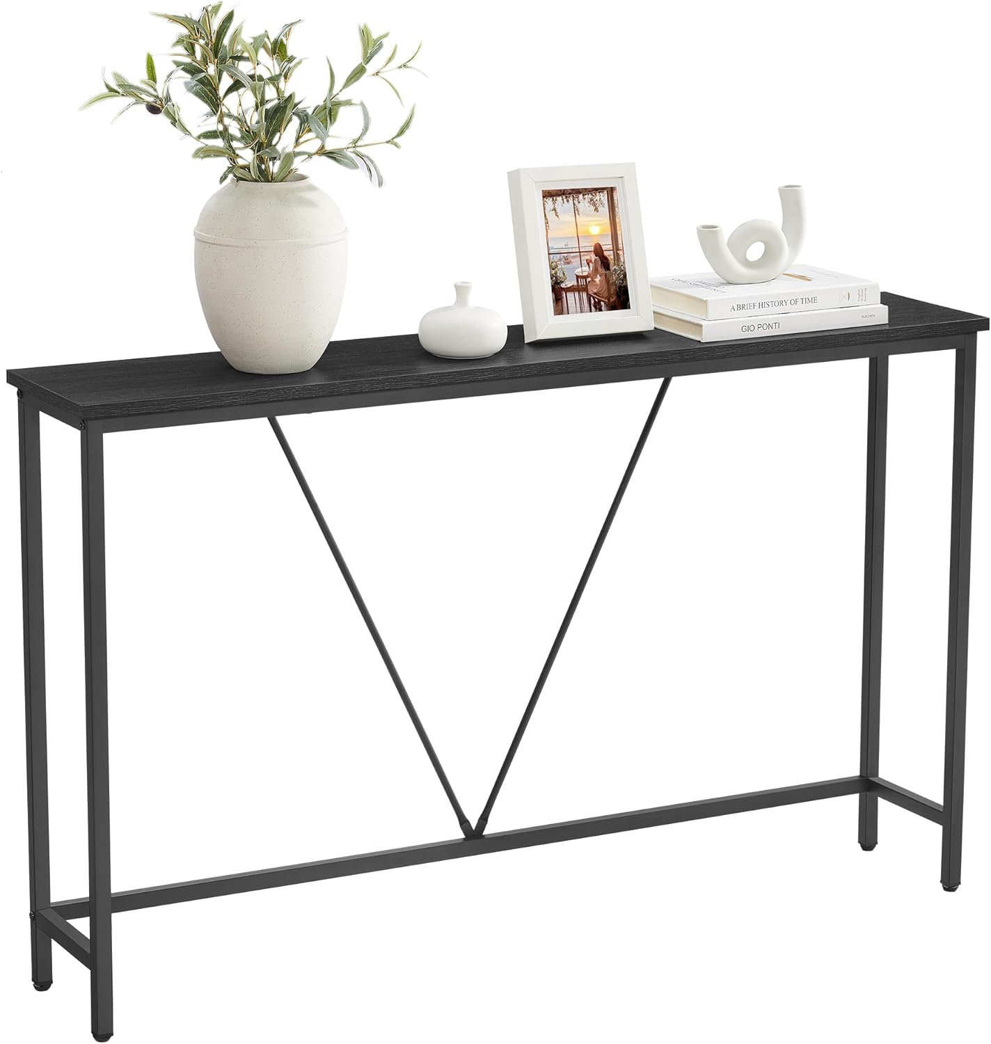 17 Stories Slim Console Table With Industrial Design, Easy Assembly ...