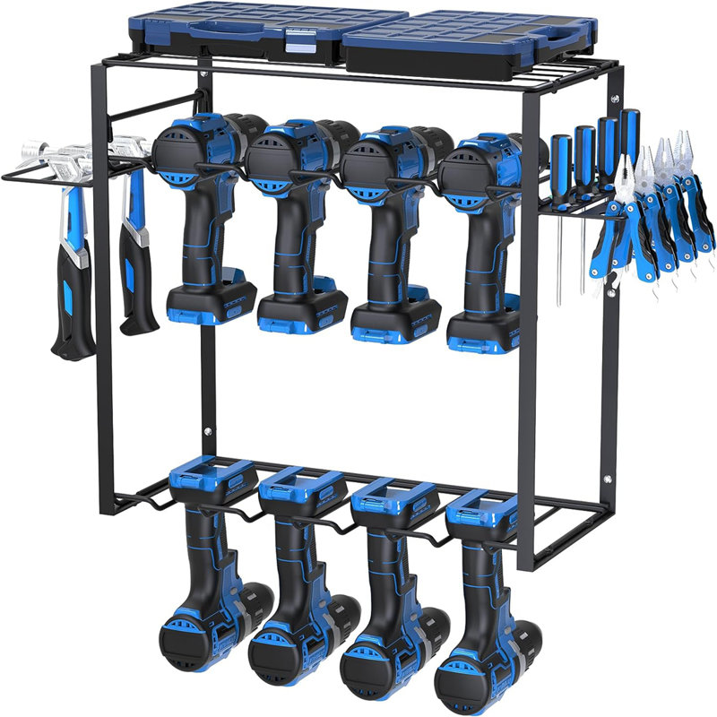 WFX Utility™ Jerseyville Drill Holder Wall Mount Storage Rack | Wayfair