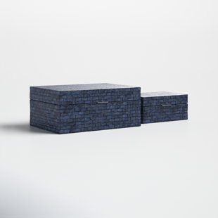 Blue Decorative Boxes You'll Love | Wayfair