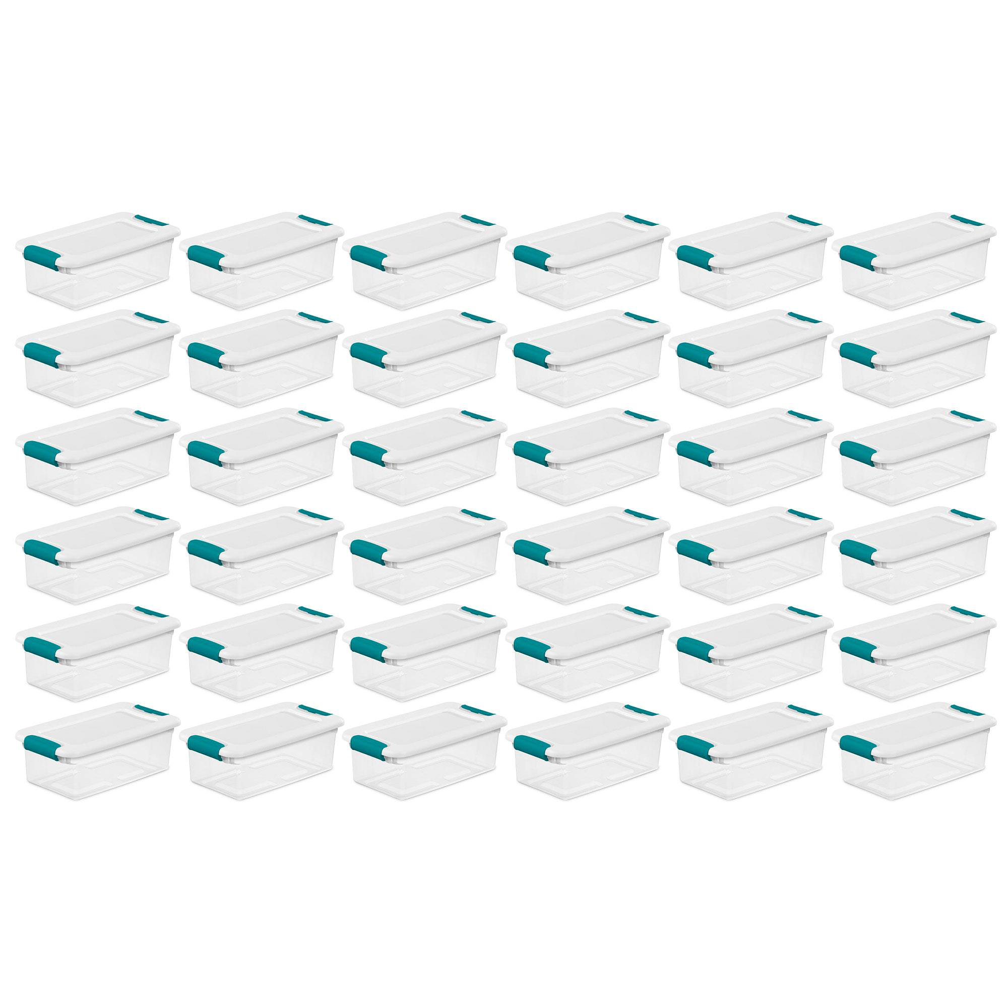 Sterilite Plastic Clear Stackable Latching Storage Box Container ...