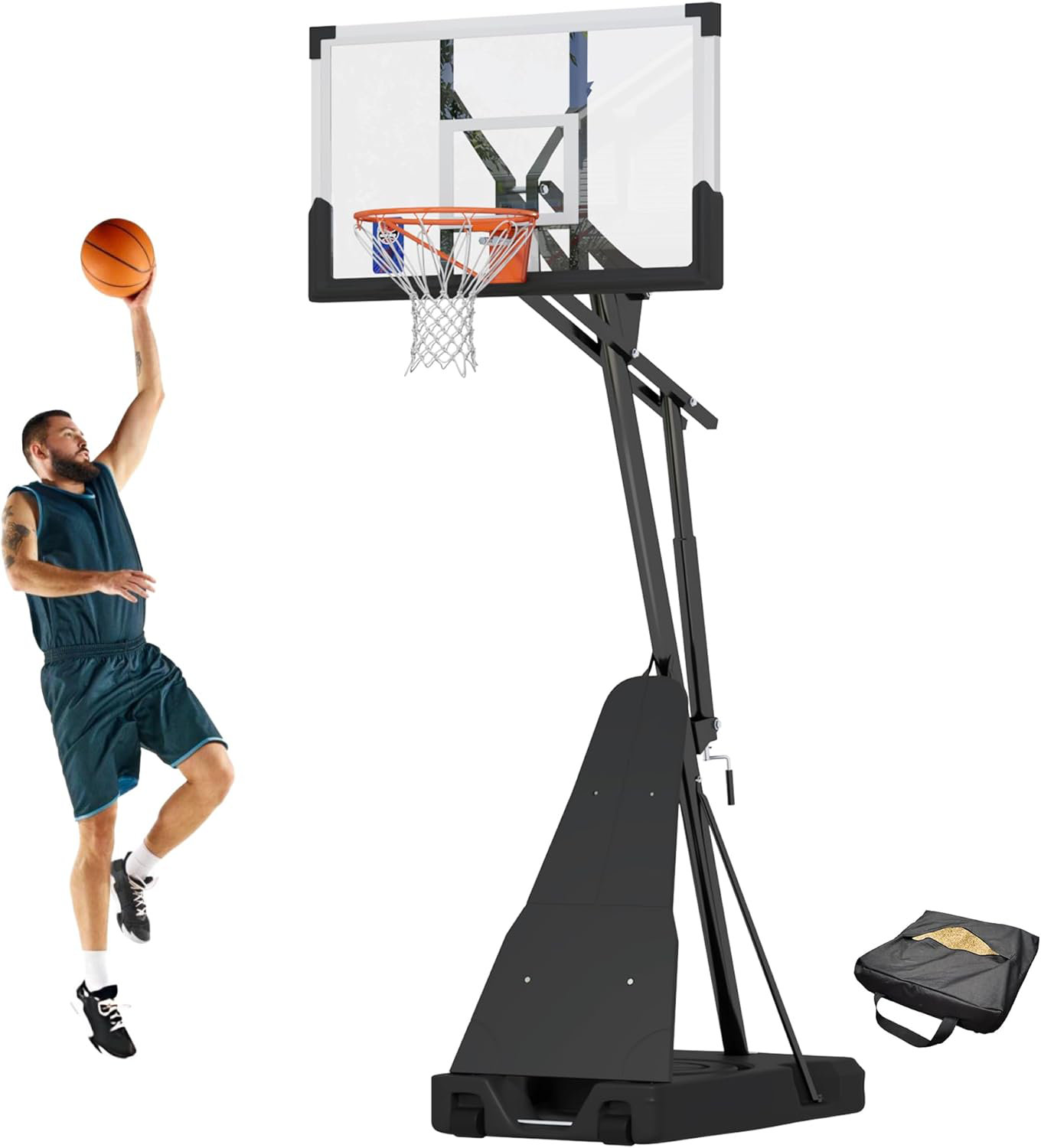 Diddaport Portable Basketball Hoop Outdoor With Extra Sandbag, 5.25 ...