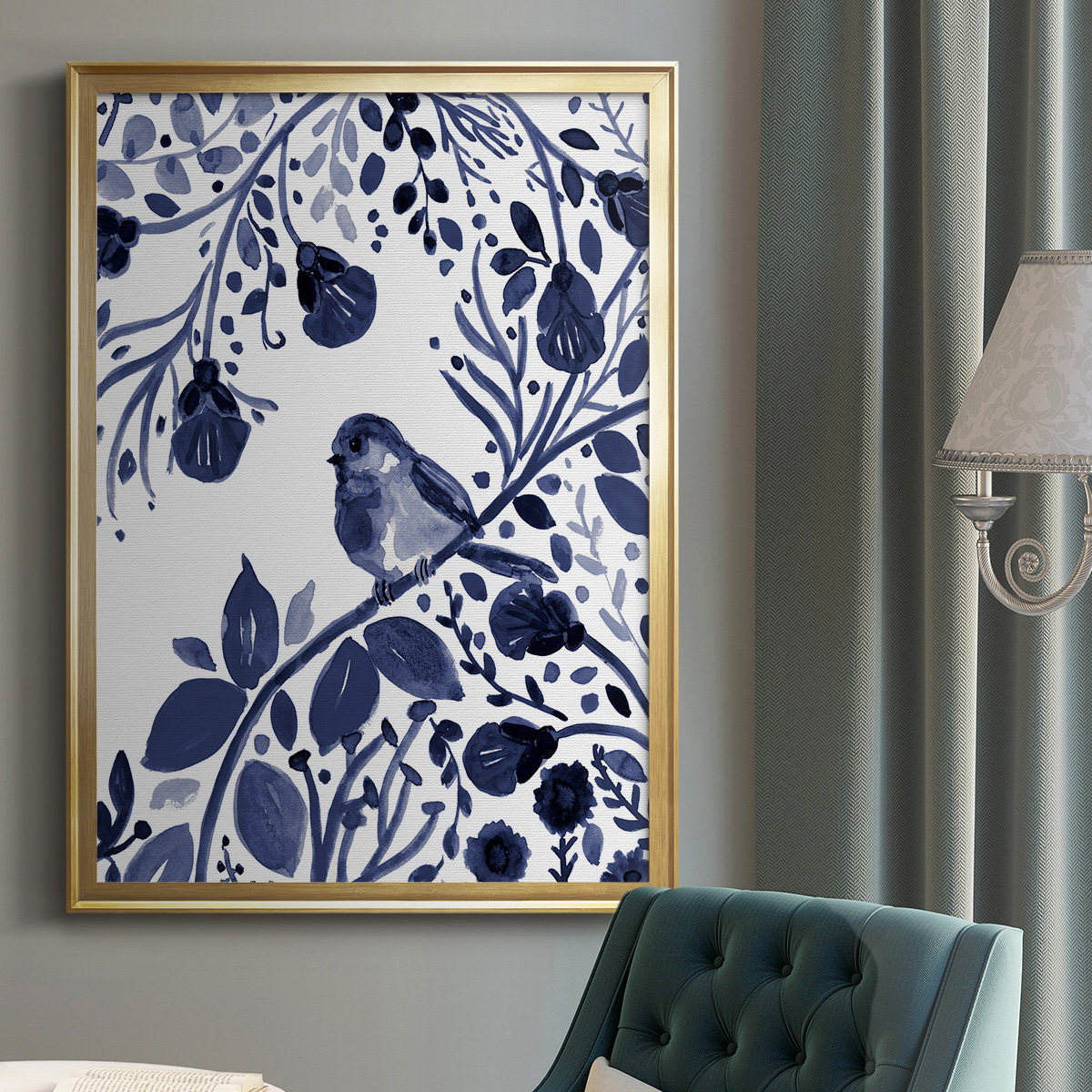 Red Barrel Studio® Indigo Song II - Single Picture Frame Print | Wayfair