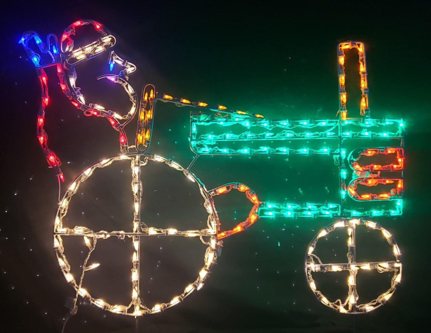 Lori's Lighted D'Lites Santa on Tractor Christmas Holiday Lighted ...