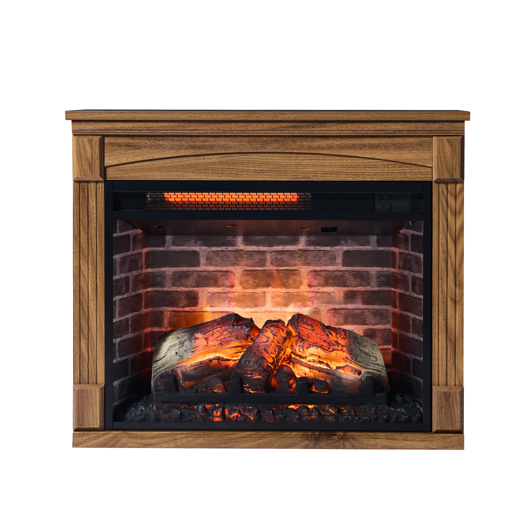 Latitude Run® Electric Fireplace 28 Inch Entertainment - 64F 82F ...