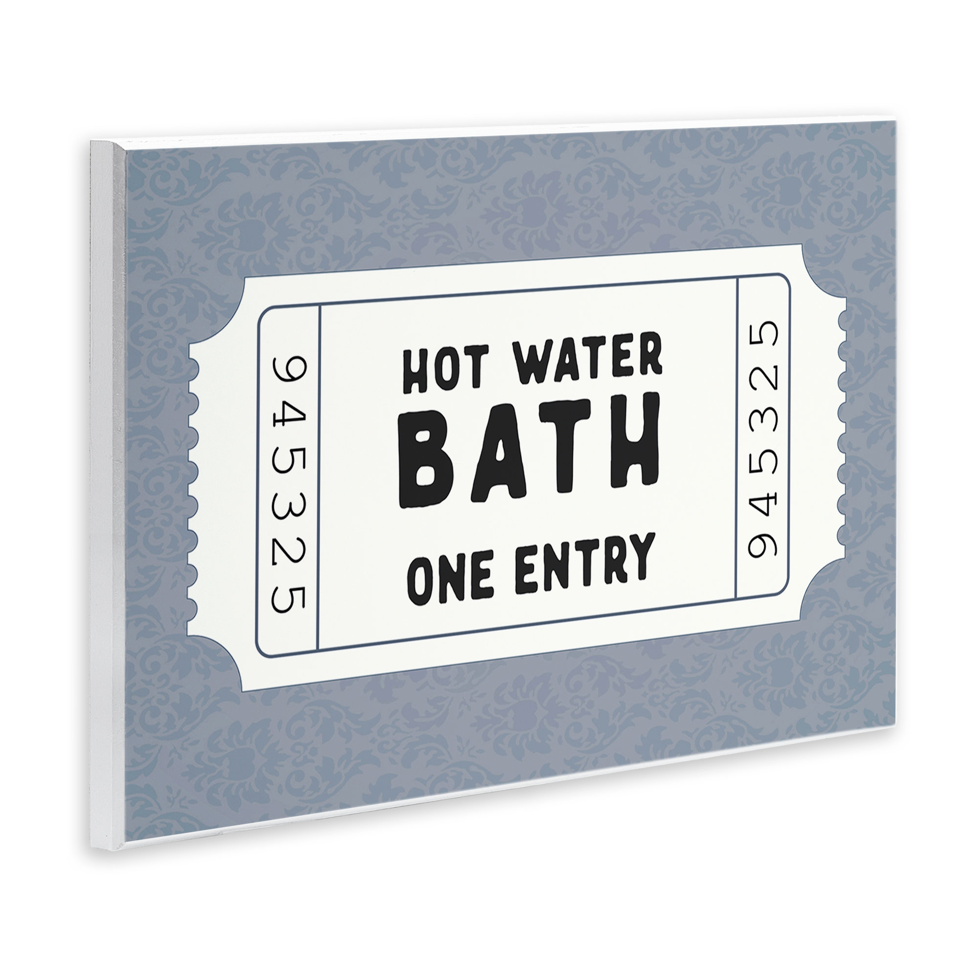 Charlton Home® Retro Bathroom Ticket Wall Plaque, design by Lettered ...