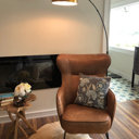 George Oliver Deitz 74.8'' Satin Black Arched Floor Lamp & Reviews ...