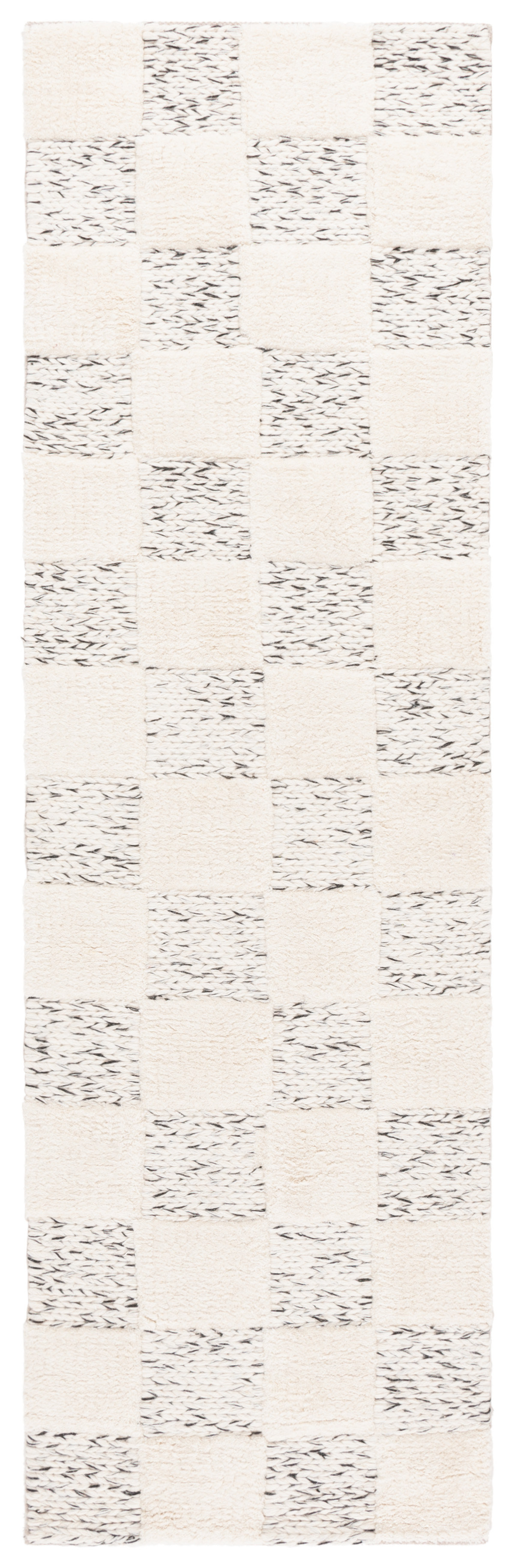 George Oliver Brynly Natura Hand Loomed Wool Pile Checkered Rug | Wayfair