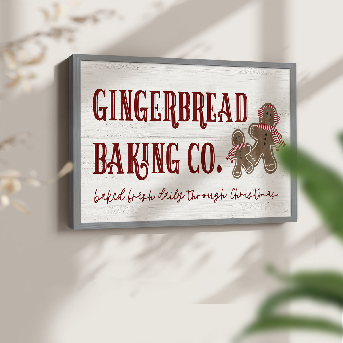The Holiday Aisle® Gingerbread Baking Co -Framed Print - Restickable ...