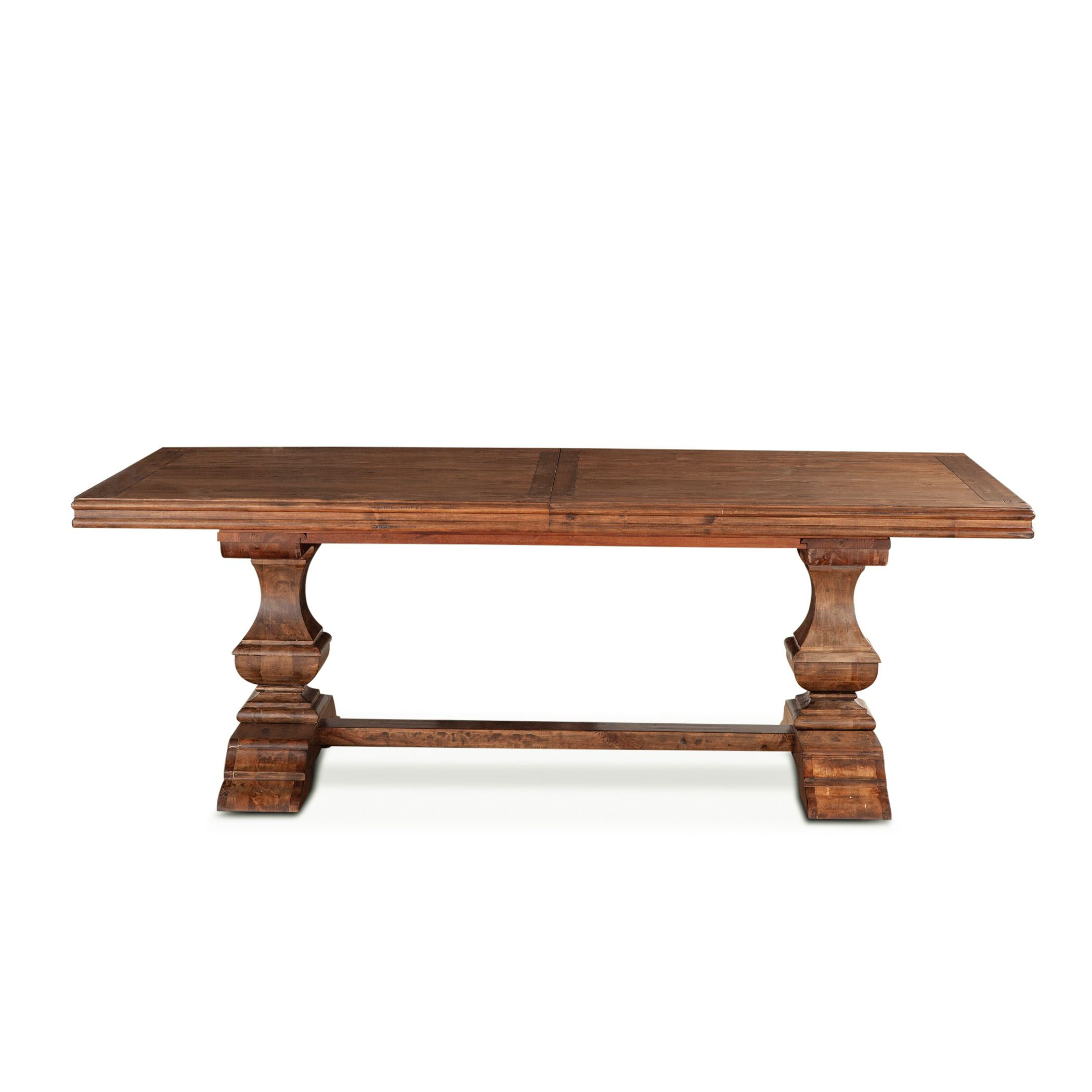 One Allium Way® Boehme Extendable Birch Solid Wood Trestle Dining Table ...