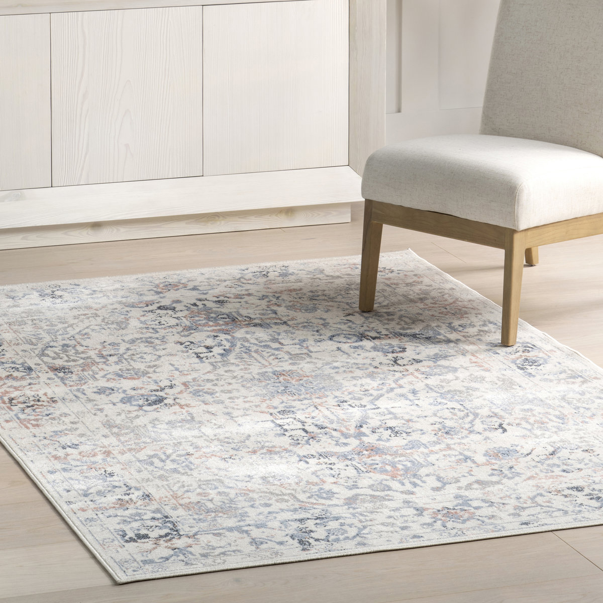 Bungalow Rose Everlee SpinClean Faded Persian Machine Washable Area Rug ...