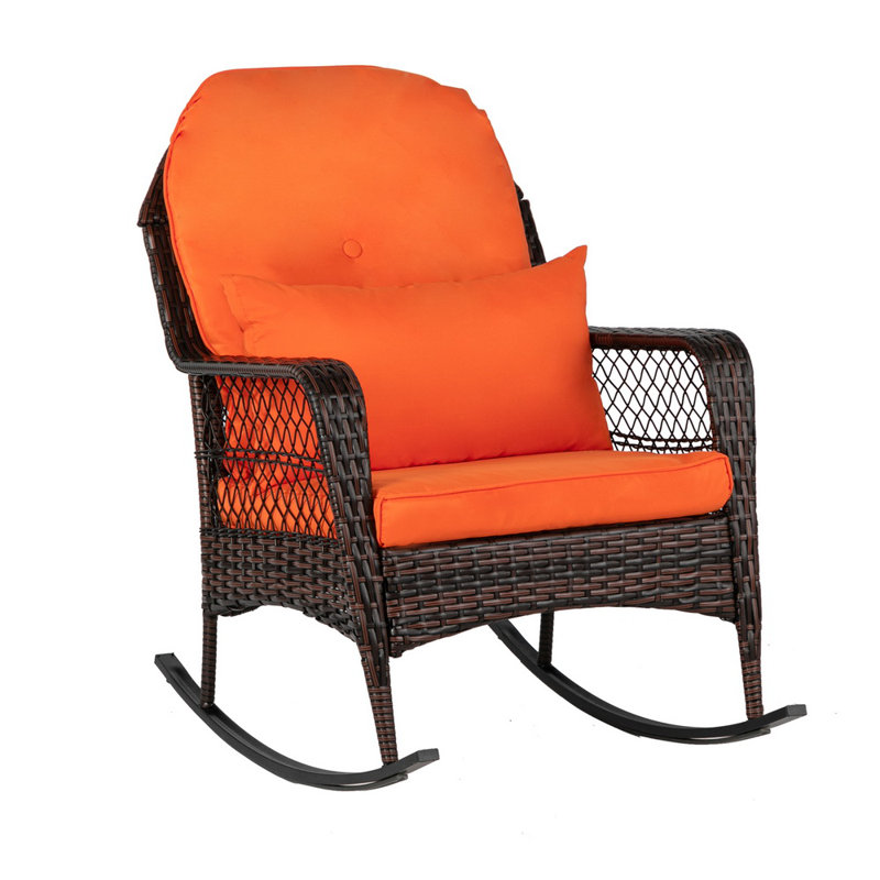 Lark Manor™ Ashawnti Wicker Outdoor Rocking Chair & Reviews | Wayfair