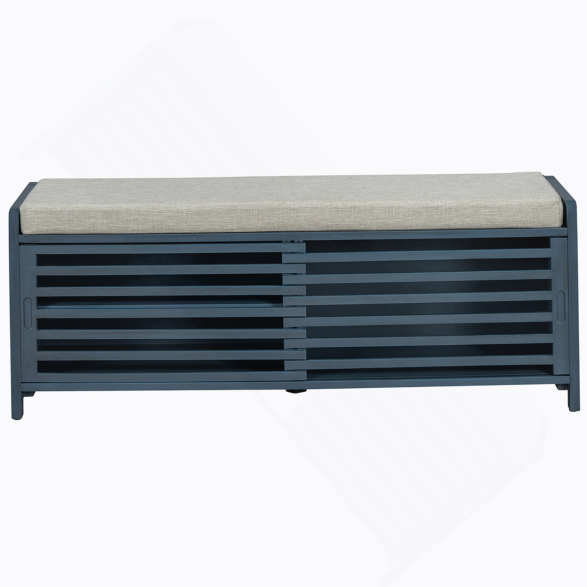 Mercer41 Distressed Shutter Storage Bench with Acacia Veneer for Retro ...