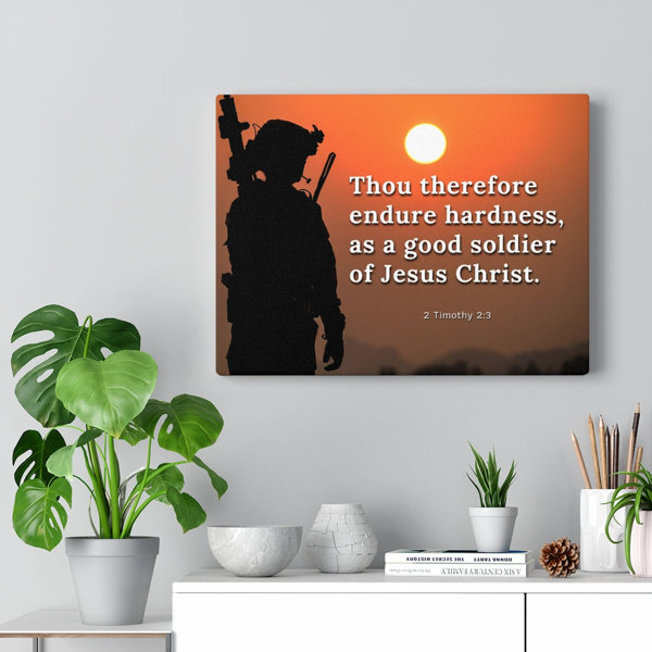 Trinx Endure Hardness 2 Timothy 2:3 Christian Wall Art Bible Verse ...