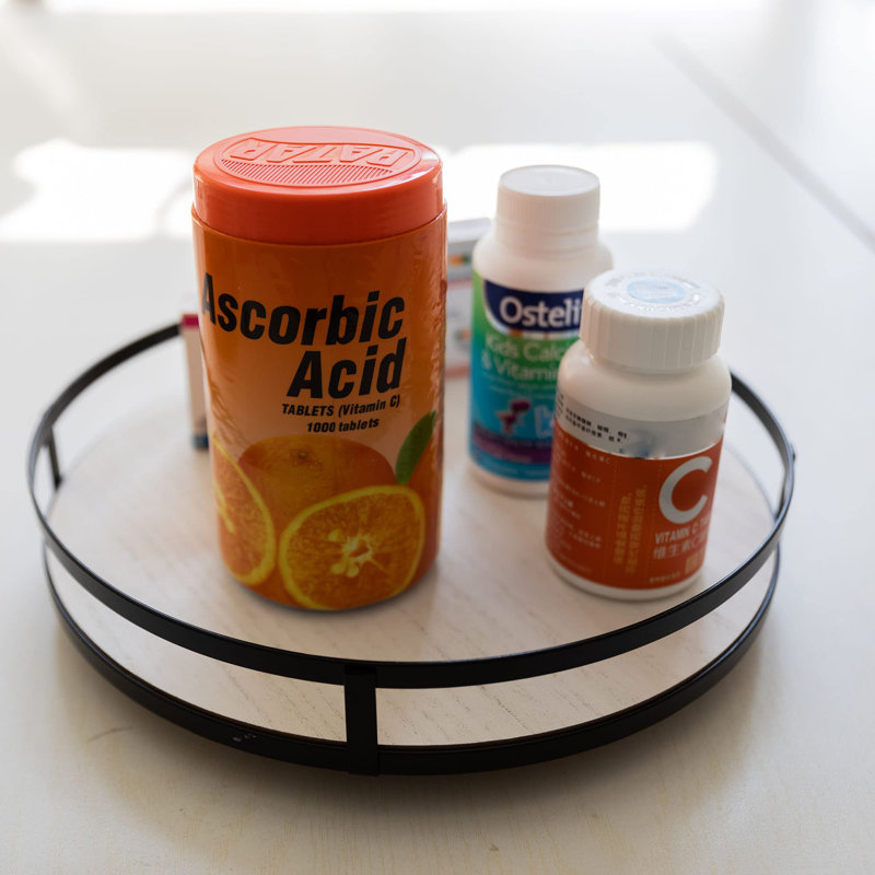 Ebern Designs Neyha 12" Wooden Lazy Susan Organizer Display Stand | Wayfair