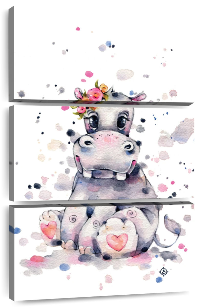 Ebern Designs Brampt Sweet Miss Hippo | Wayfair