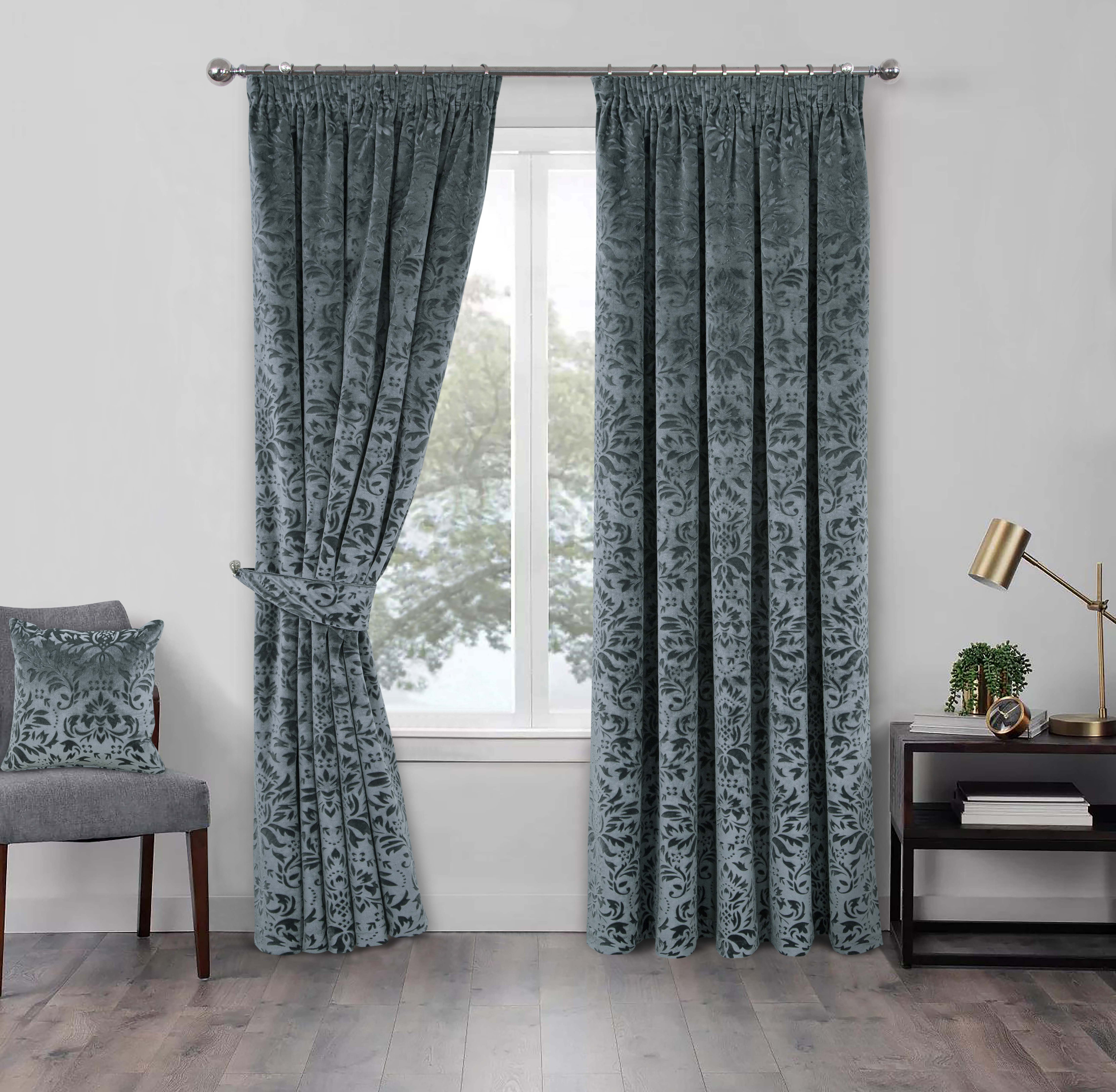 Mercer41 Hadiya Fully Lined Pencil Pleat Curtain Pair & Reviews ...