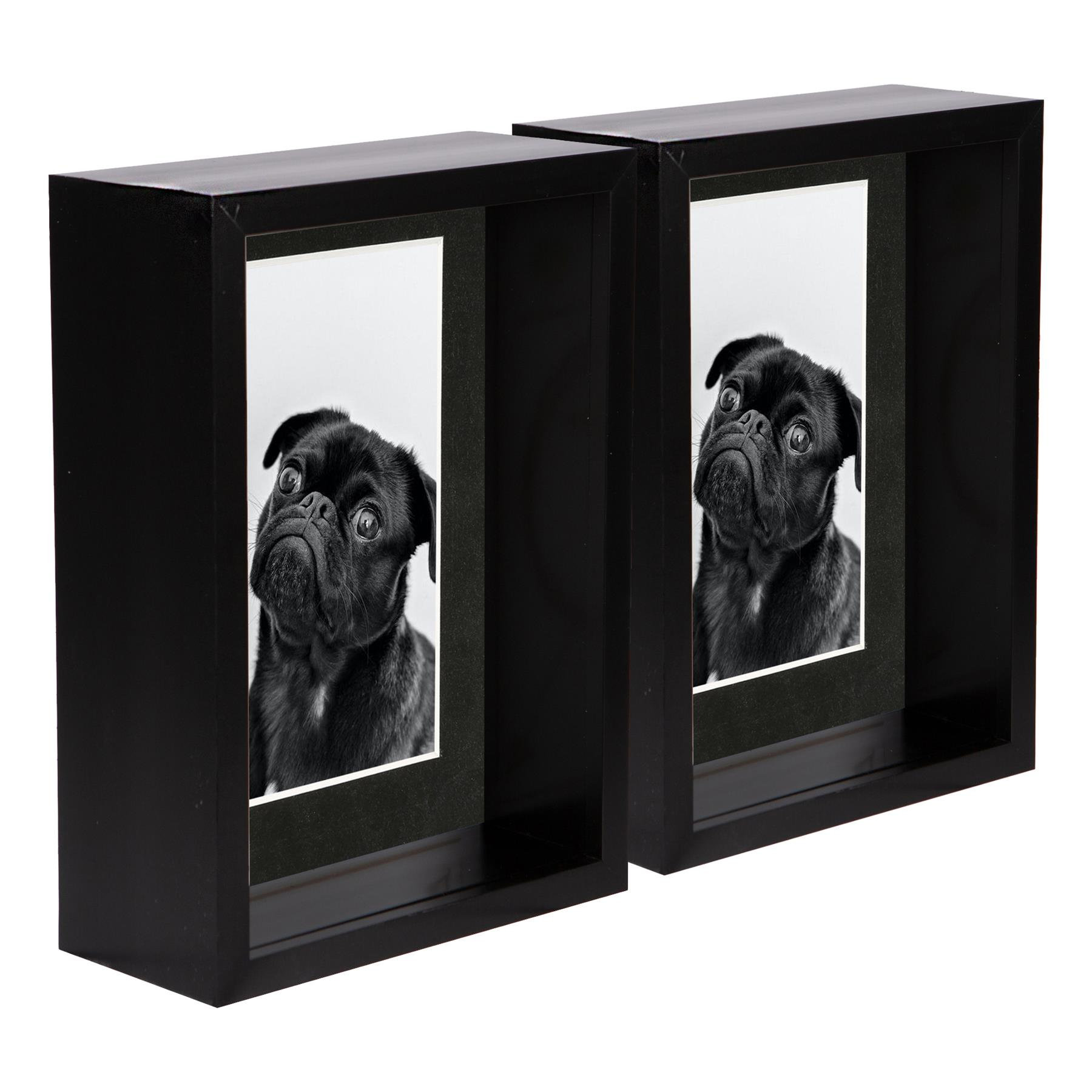 Nicola Spring - 5" x 7" 3D Deep Box Photo Frames - 4" x 6" Mount ...